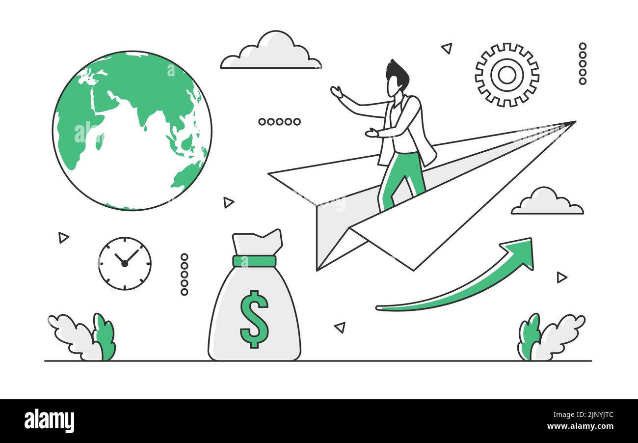 Worldwide business partnership. International companies collaboration ...