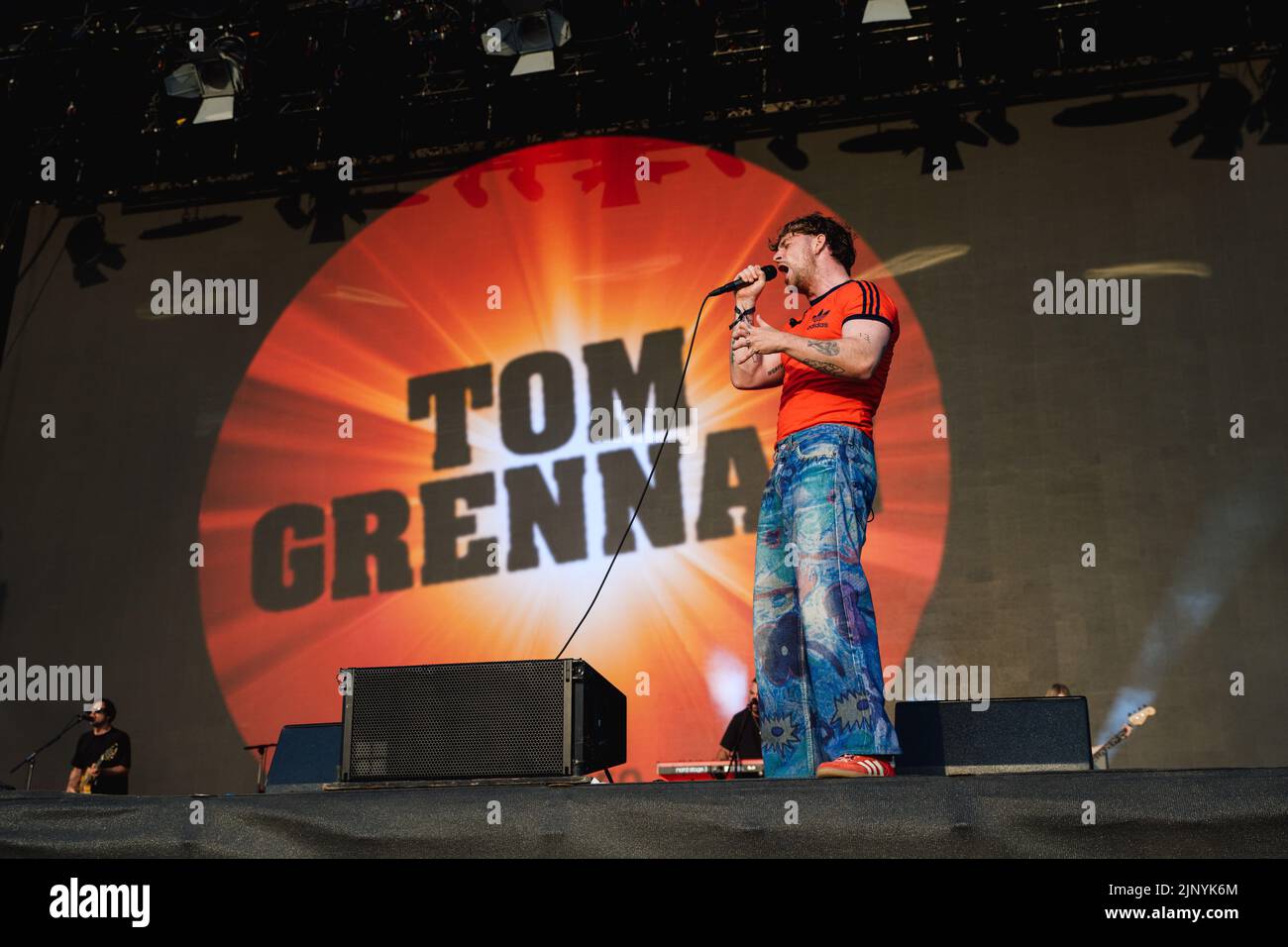 Newquay, Cornwall, UK. 14th August, 2022. Tom Grennan performing on ...