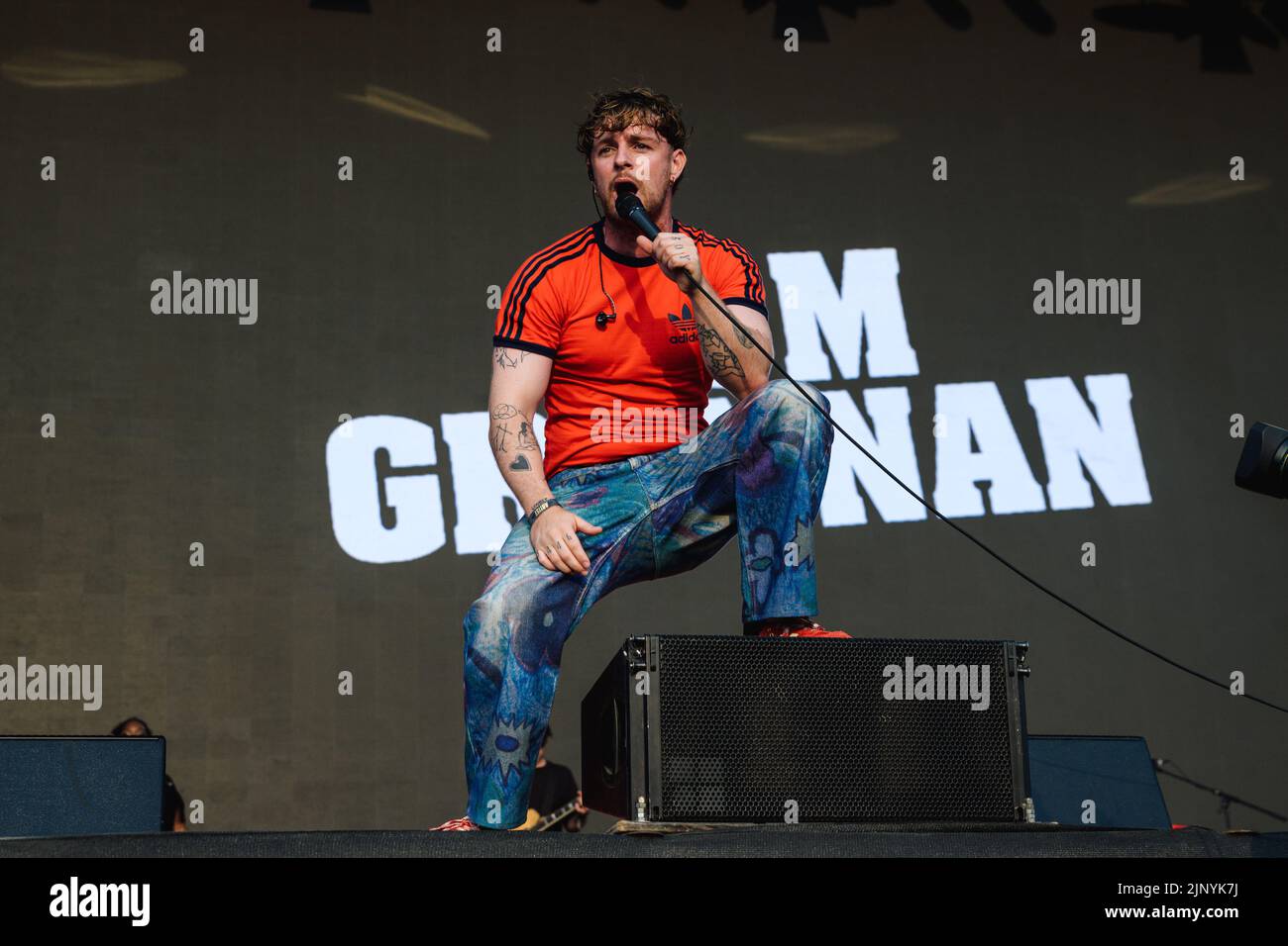 Newquay, Cornwall, UK. 14th August, 2022. Tom Grennan performing on ...