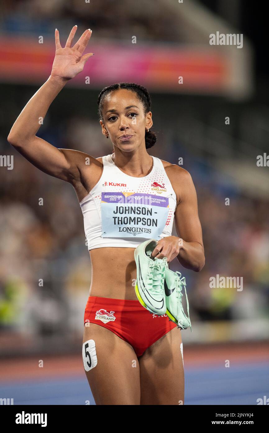 Katarina Johnson-Thompson of England competing in the women's 200m ...