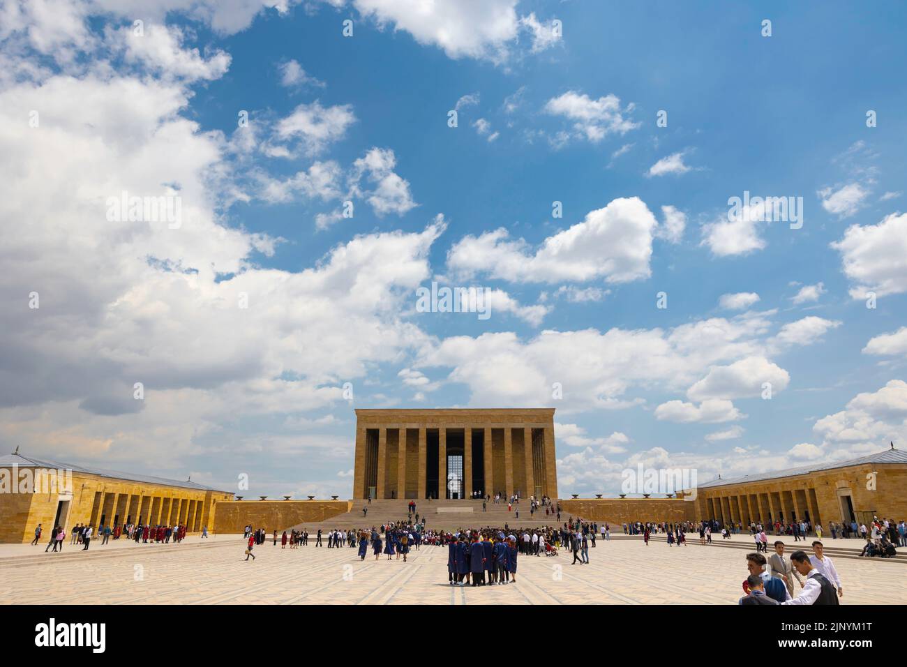 Anitkabir in Ankara. Wide angle view of Anitkabir or mausoleum of ...