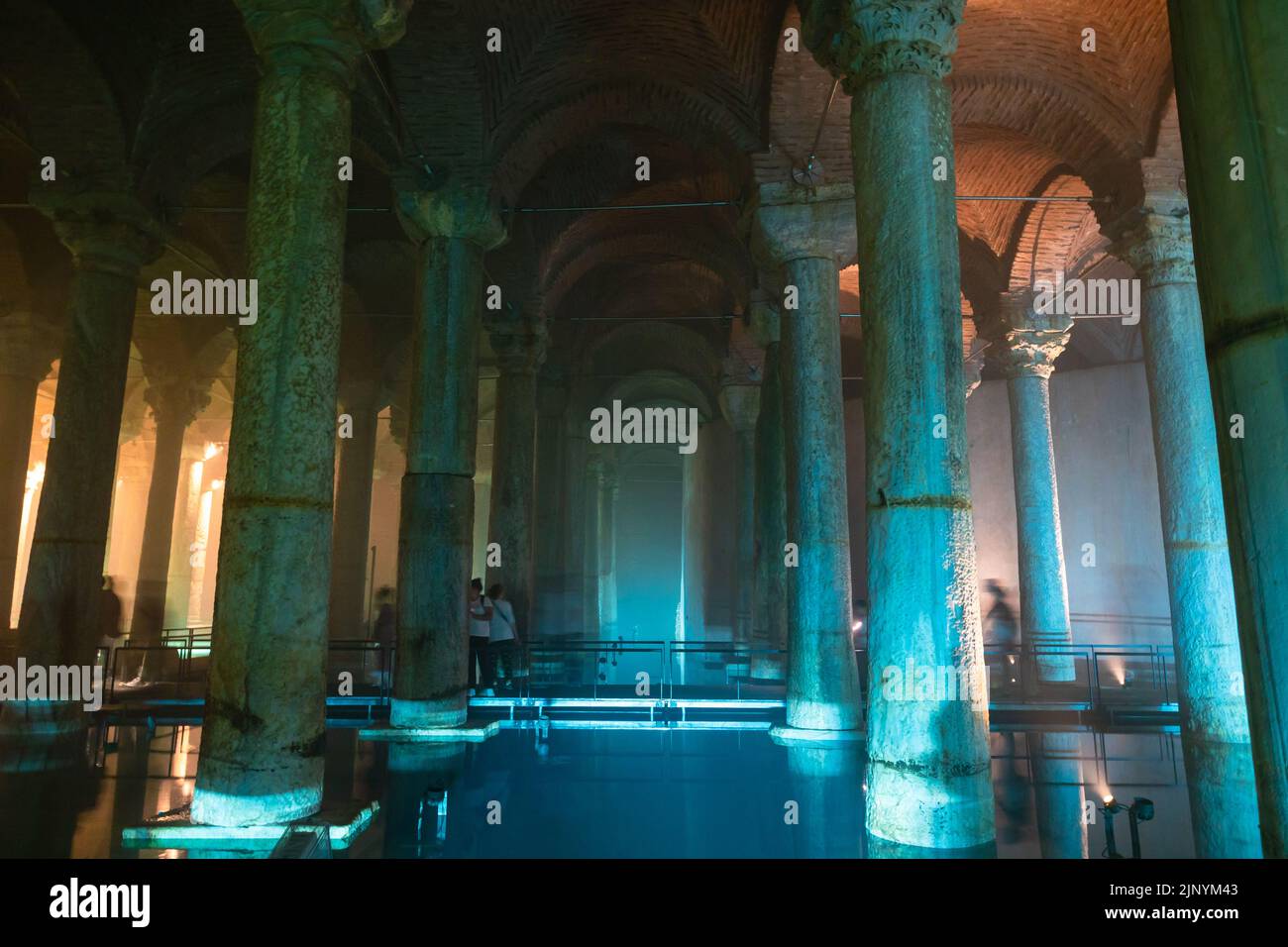 Travel to Istanbul background photo. The Basilica Cistern or Yerebatan ...