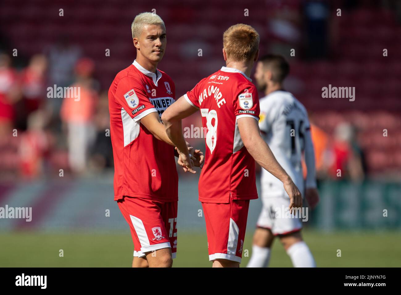 New signing and USA international Matthew Hoppe shakes hands with ...