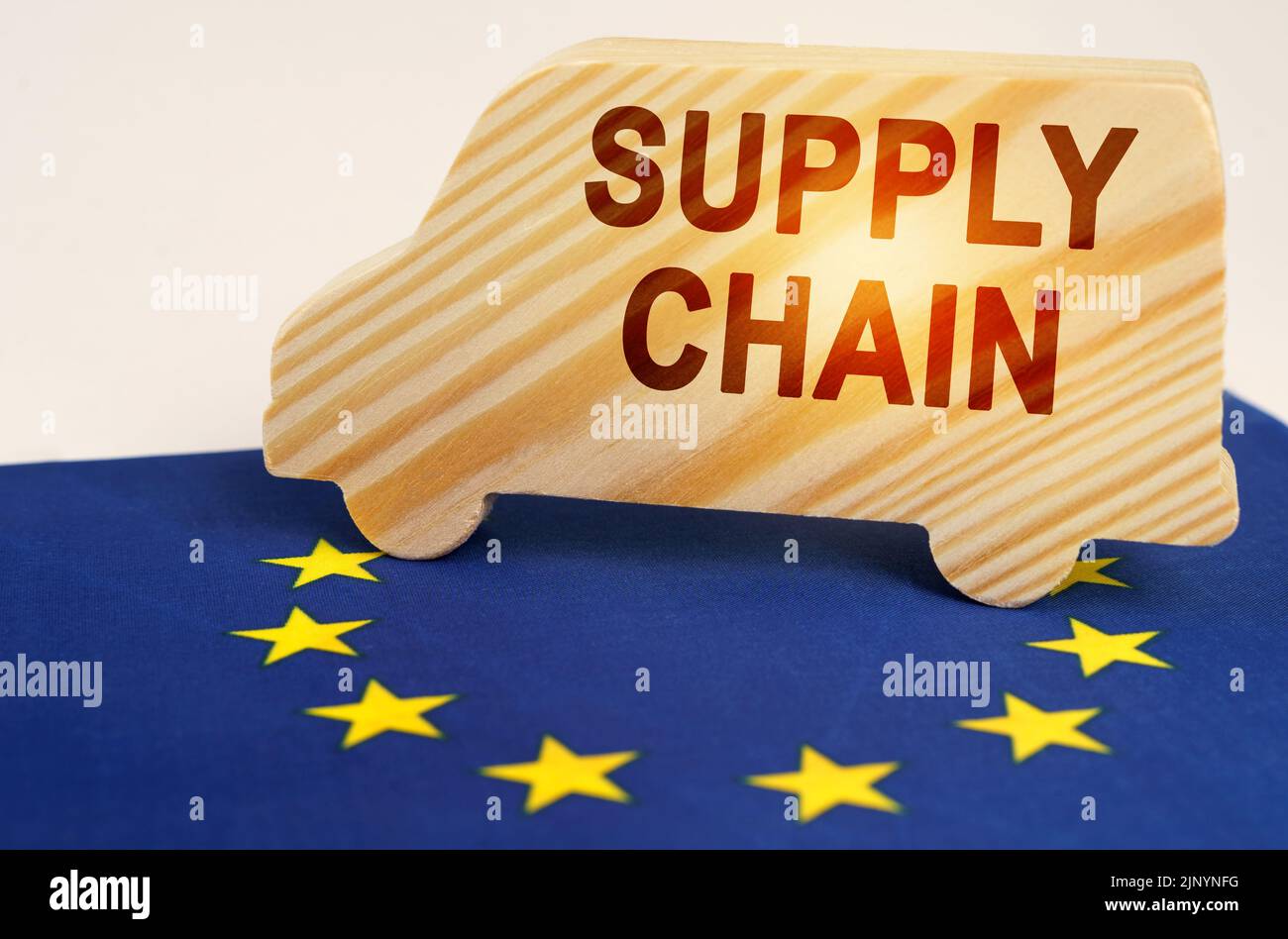 The concept of cargo transportation and logistics. On the flag of the ...