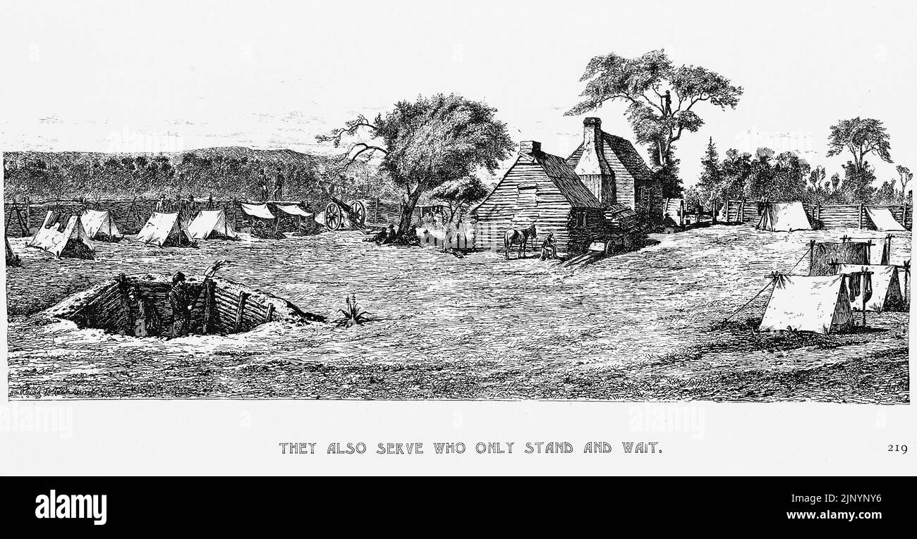 They Also Serve Who Only Stand and Wait. 19th century American Civil ...