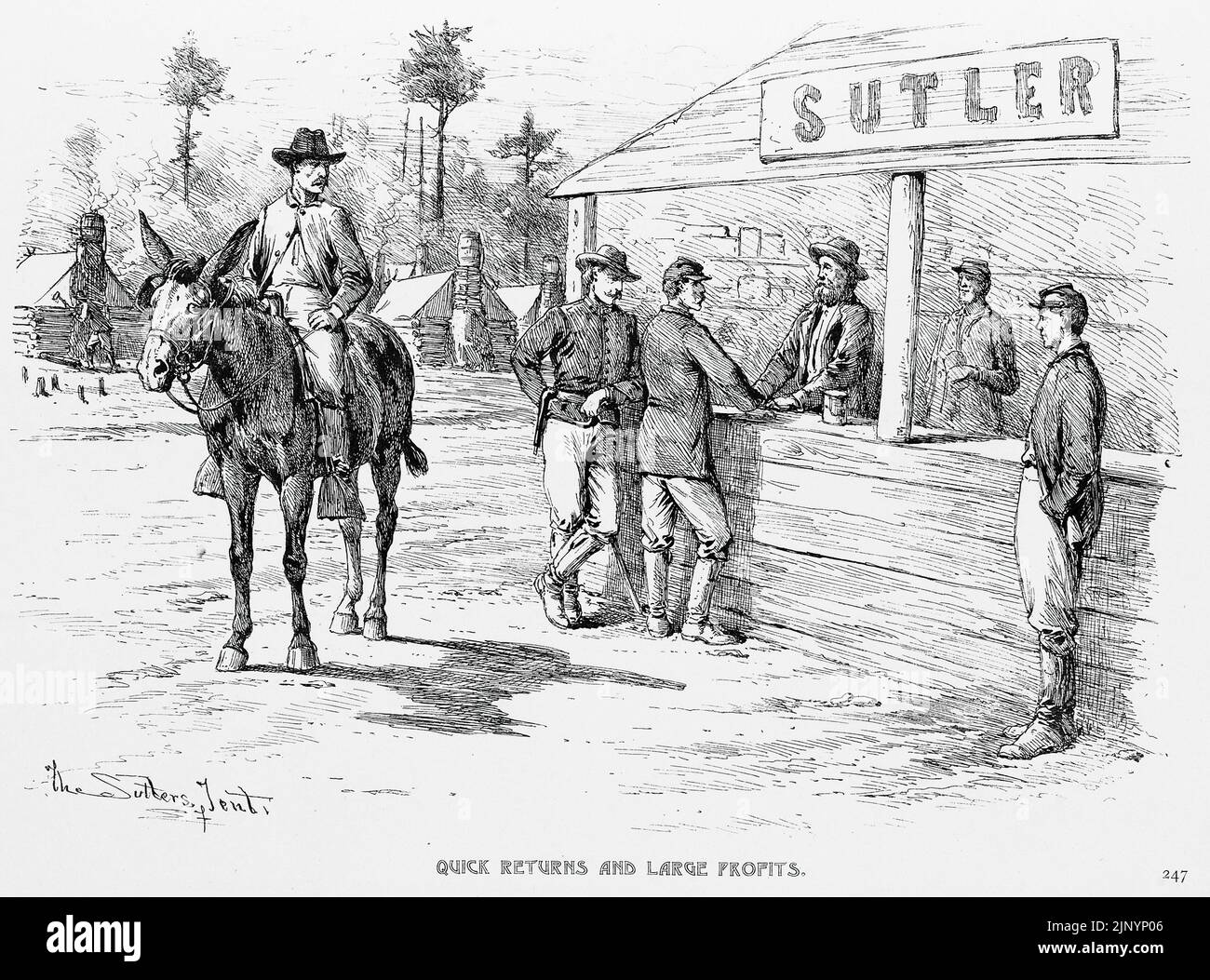 Quick Returns and Large Profits - The Sutler's Tent. Sutler selling ...