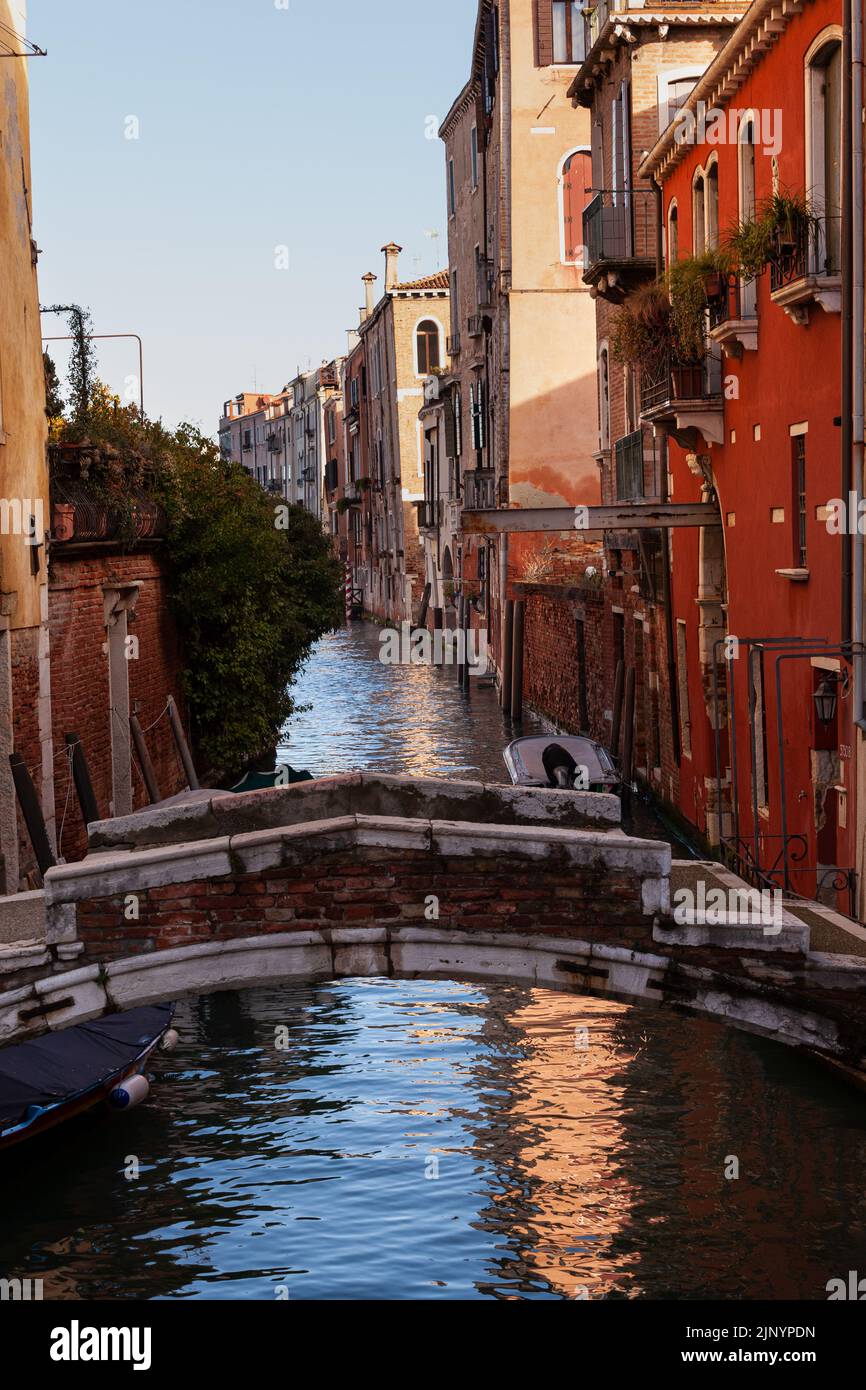 The architectural detail of an old bridge made with red bricks on the ...