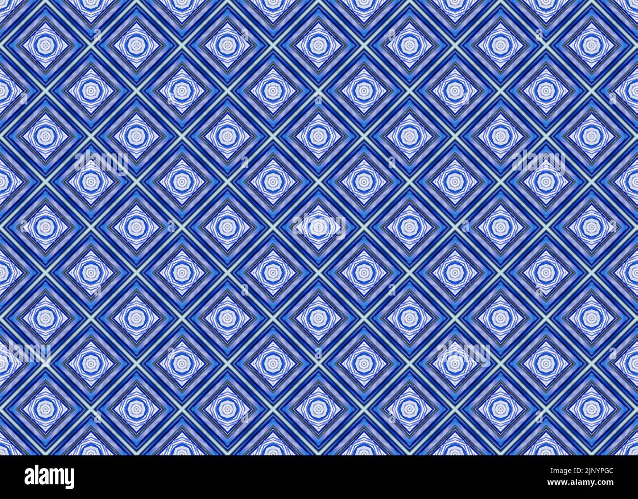 Seamless repeat pattern in blue and white shapes Stock Photo - Alamy