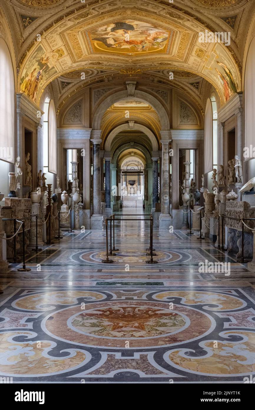 Inside the Vatican Museums in the Vatican City, Rome, Italy, in 2018 ...