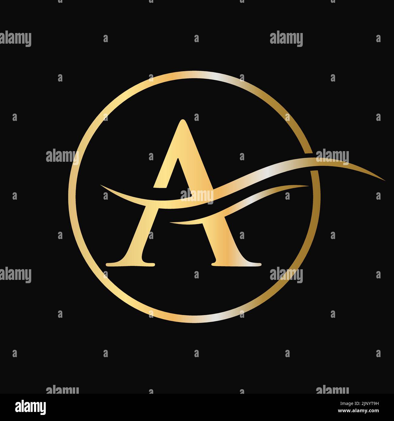 Luxury initial letter A logotype golden gold color design. A Initial Based Letter Icon Logo ...