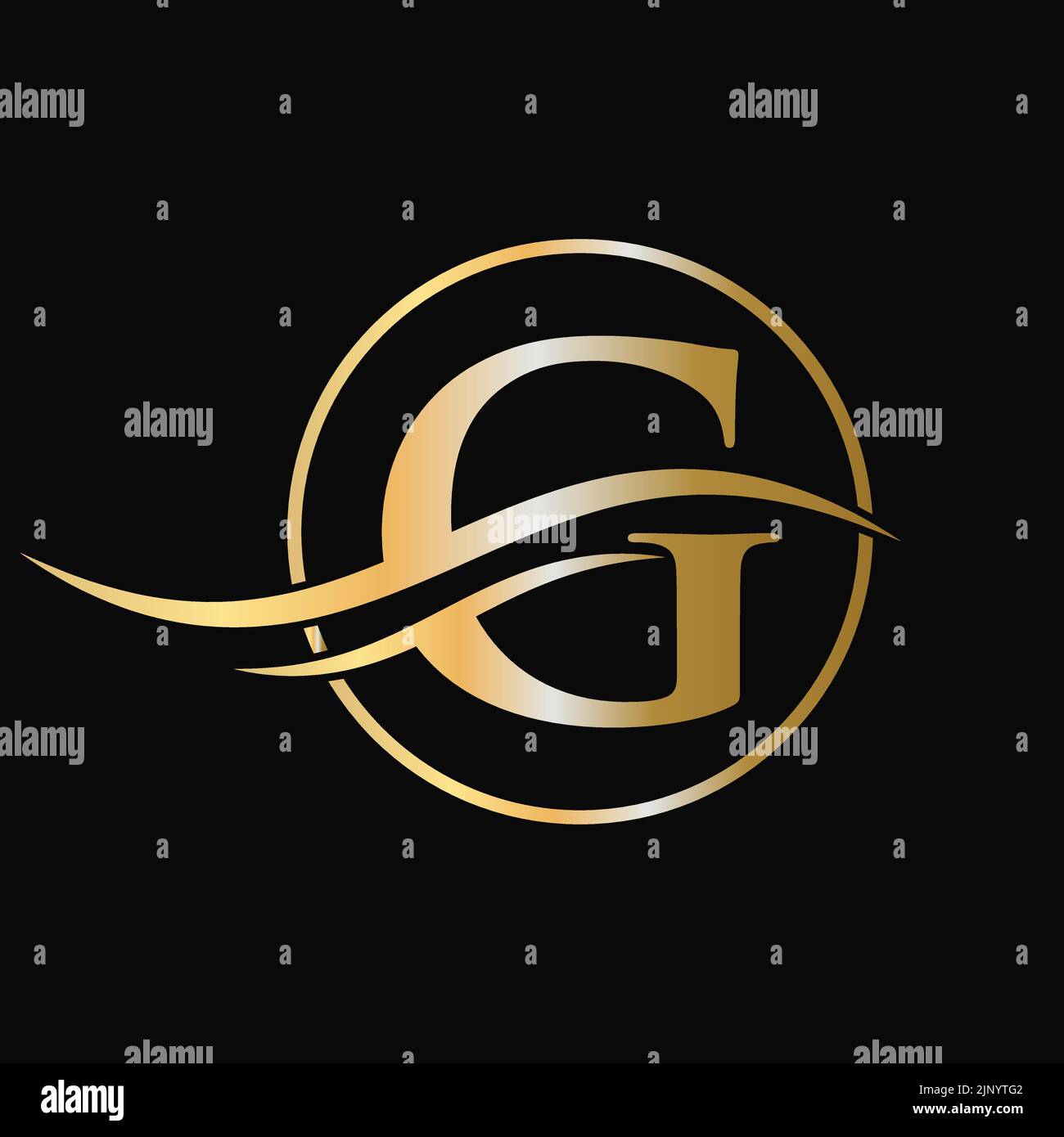 Luxury initial letter G golden gold color logo design. G Initial Based ...