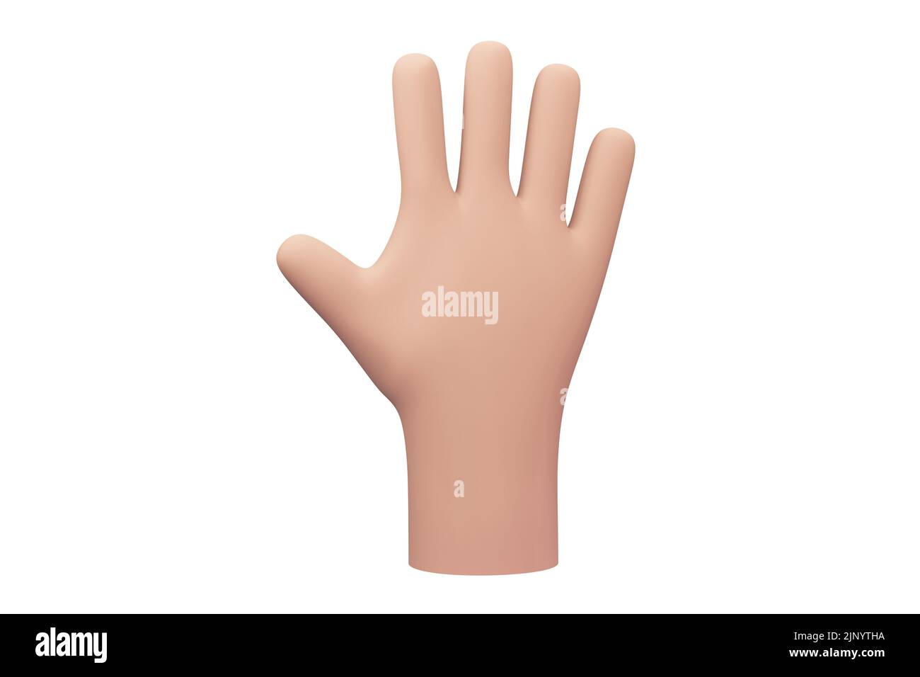 Hand gesture finger five palm Cut Out Stock Images & Pictures - Alamy