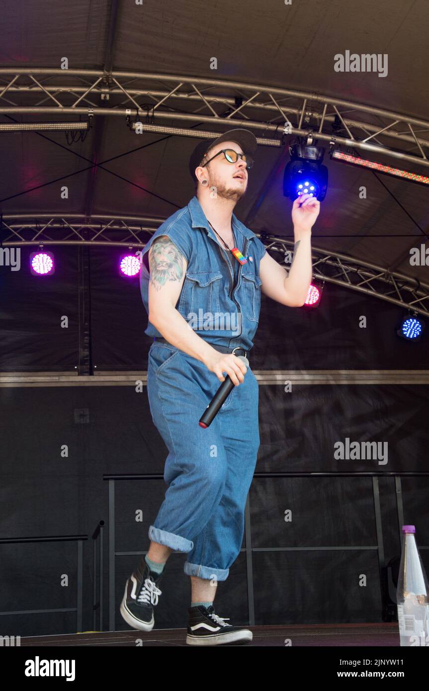 Chester, UK. 13th Aug, 2022. Husk, Artists perform for Chester Pride ...