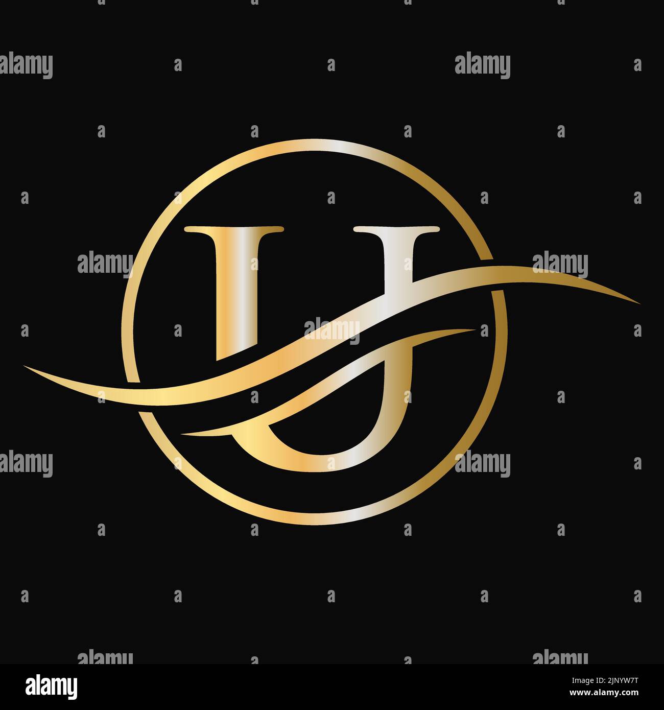 Initial Monogram Letter U Logo Design Vector Template. Luxury U Letter ...