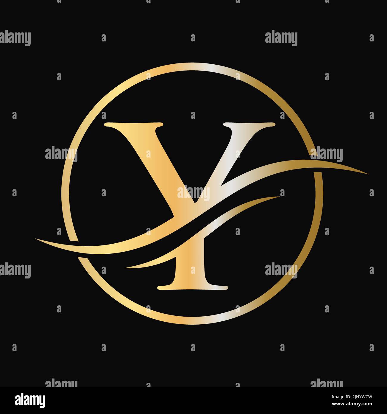 Luxury initial letter Y golden gold color logo design. Y logo Initial ...