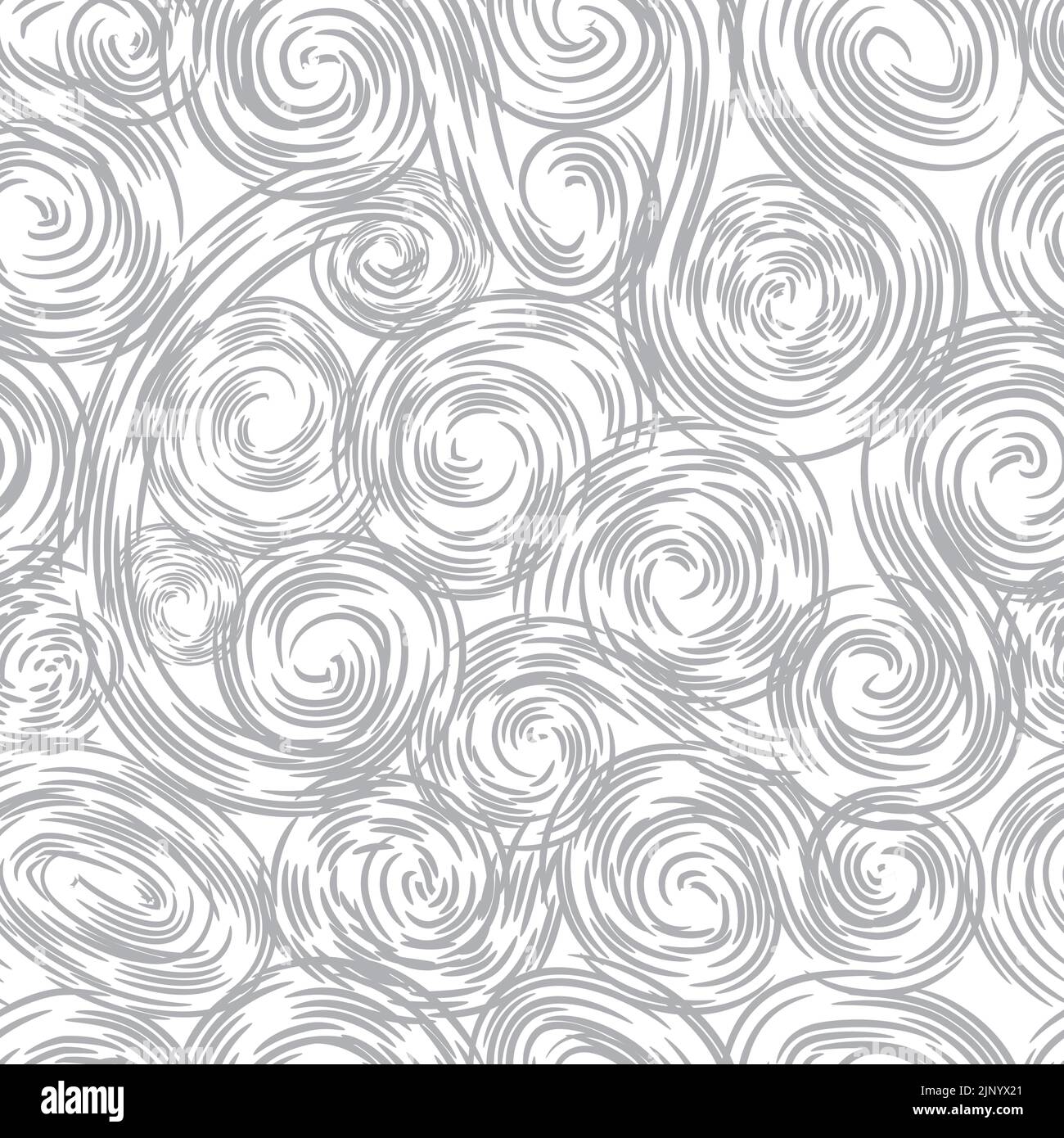 Artistic seamless pattern with drawn swil lines. Abstract organic shape ...