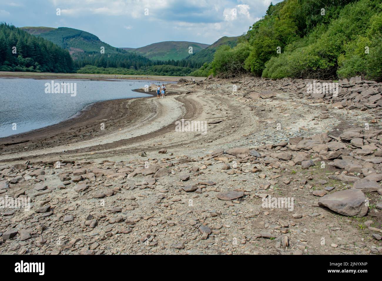 Receding water's at Lake Vyrnwy dam now starting to reveal old roads ...