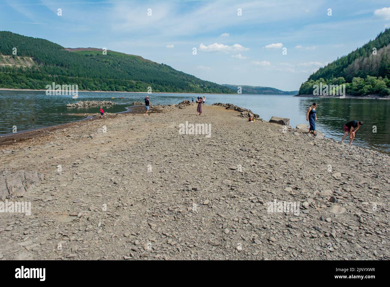 Receding water's at Lake Vyrnwy dam now starting to reveal old roads ...