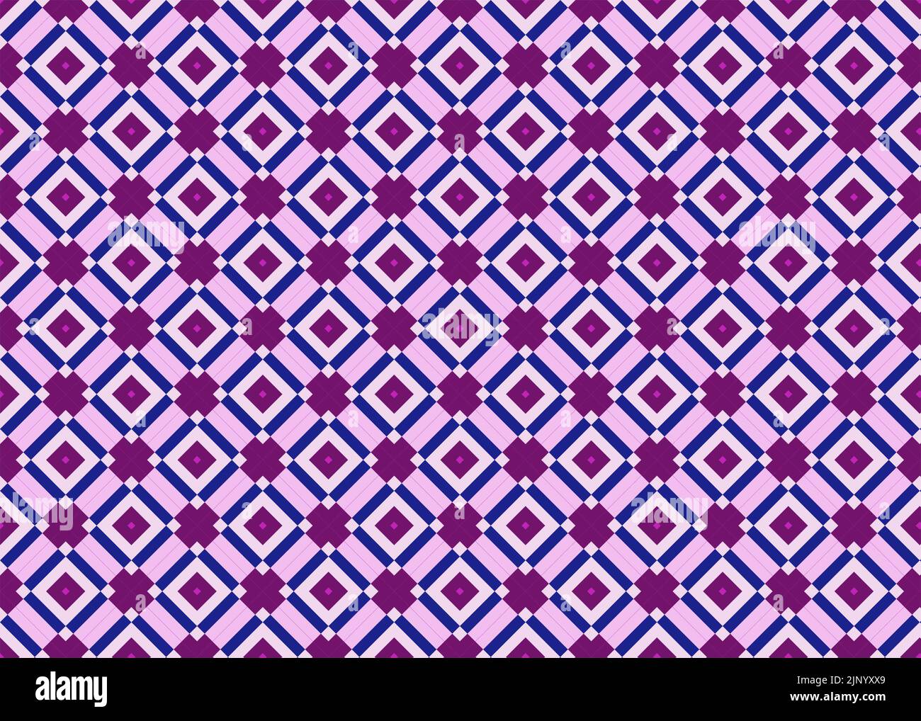 Seamless repeat pattern of shapes in pink and blue.in pink purple and ...