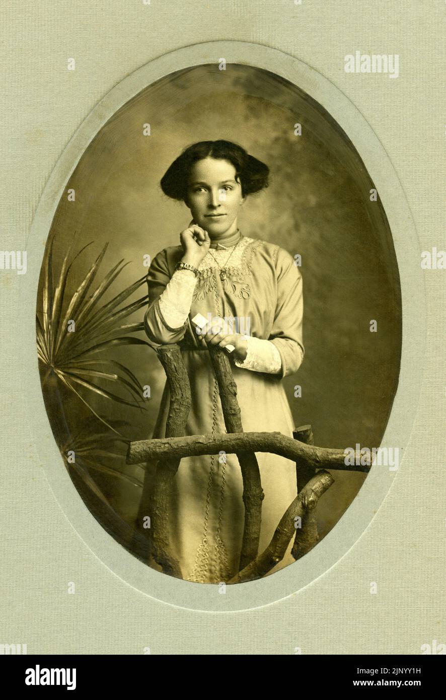 Vintage 20th century Photograph Studio Portrait take of young woman ...