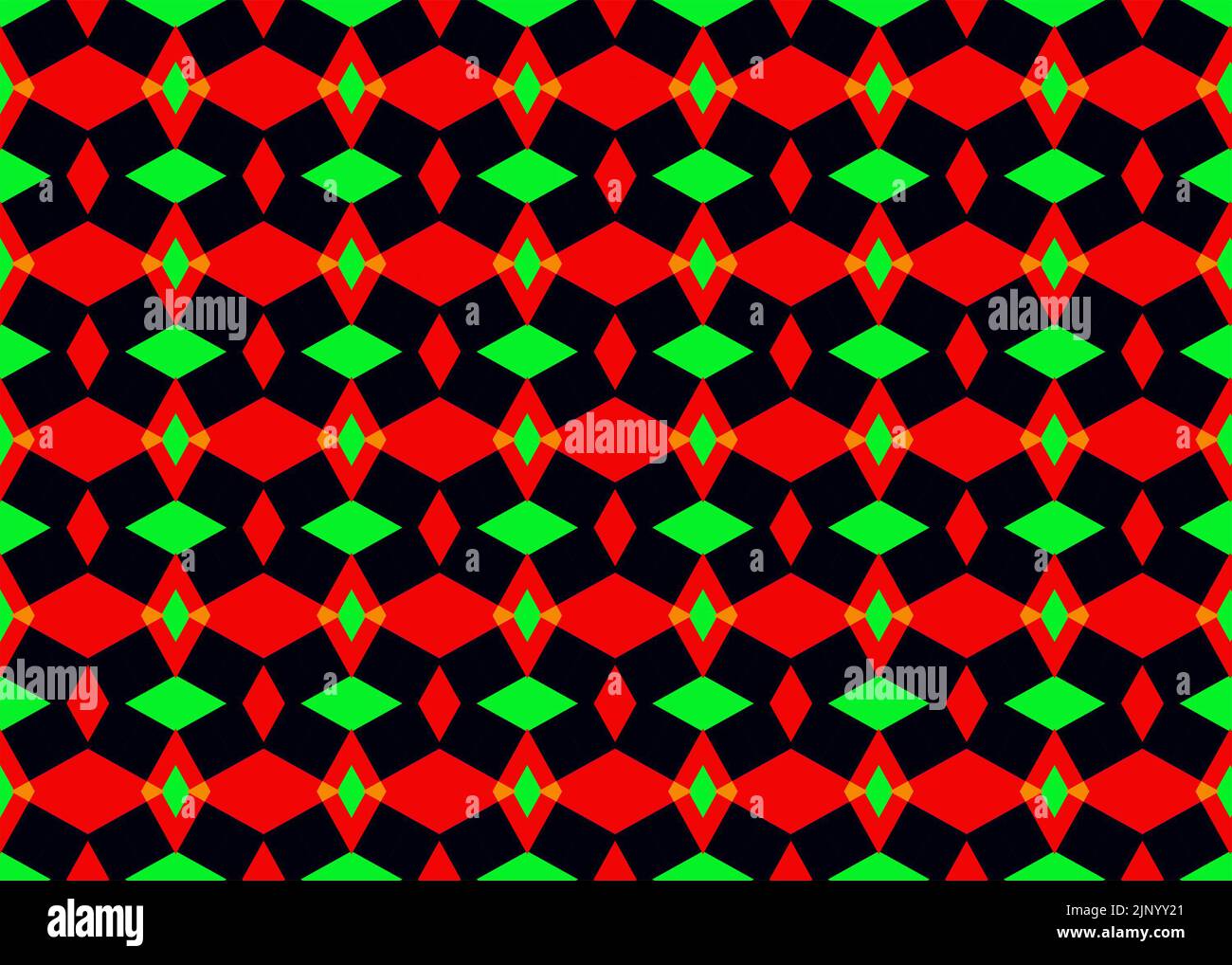 Seamless repeat pattern of shapes red green and black Stock Photo - Alamy