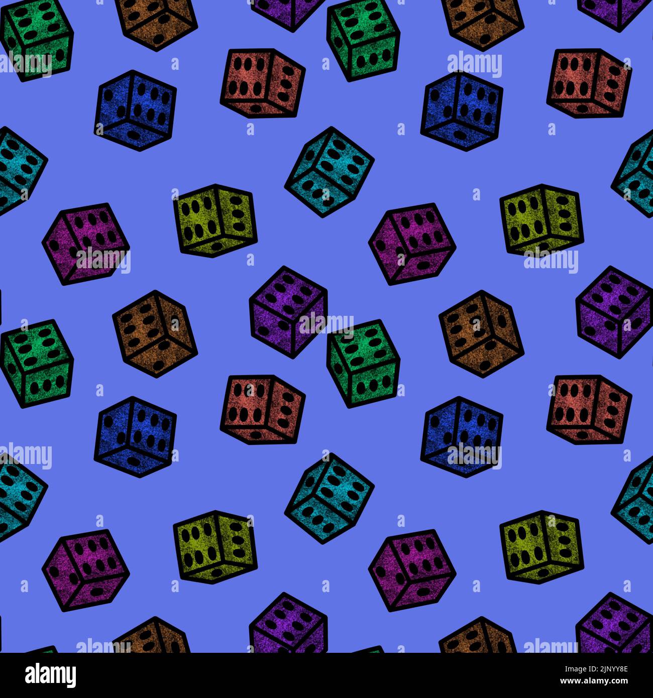 Cartoon geometric seamless game dice pattern for kids and clothes and ...