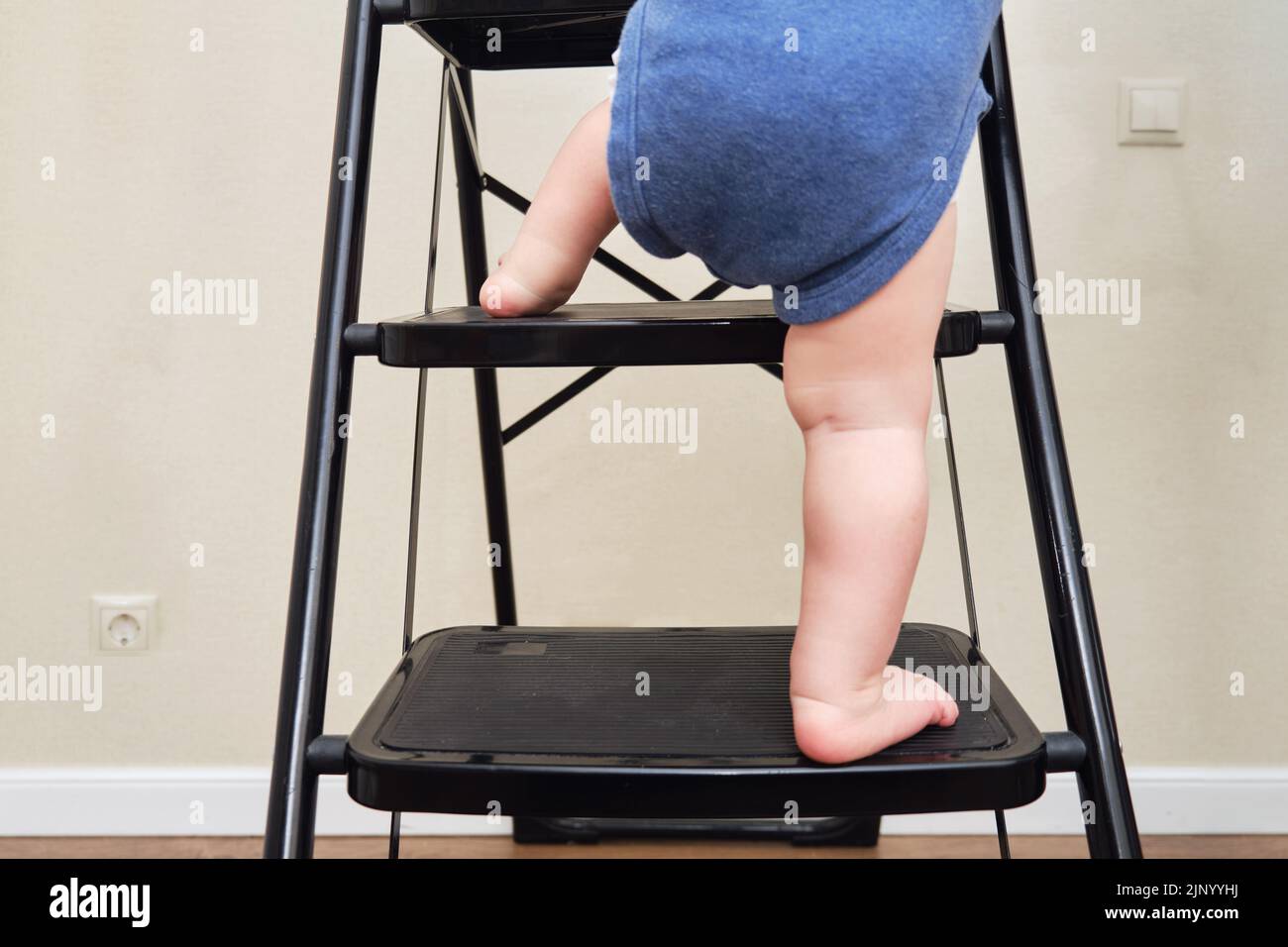 Boy falling down stairs hi-res stock photography and images - Alamy