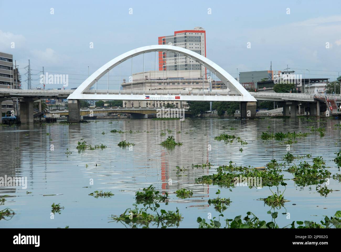 The Binondo-Intramuros Bridge, Pasig River, Manila, Philippines Stock ...