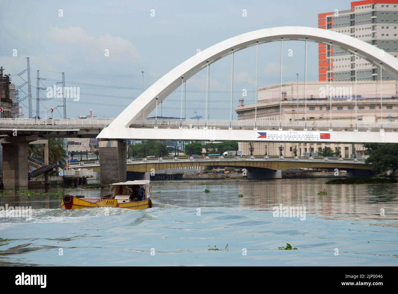 The Binondo-Intramuros Bridge, Pasig River, Manila, Philippines Stock ...
