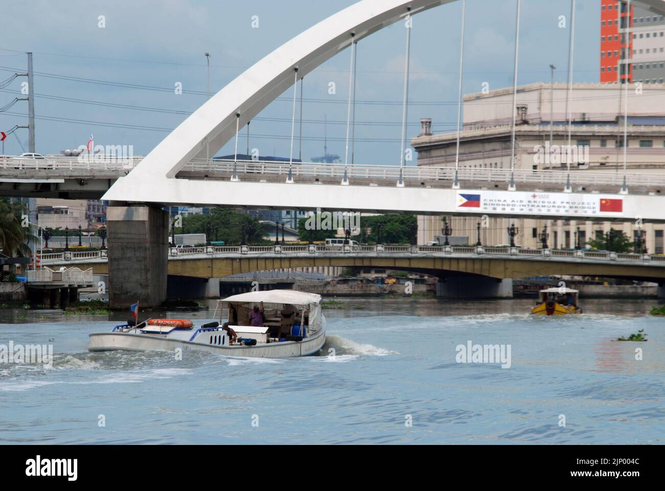 The Binondo-Intramuros Bridge, Pasig River, Manila, Philippines Stock ...
