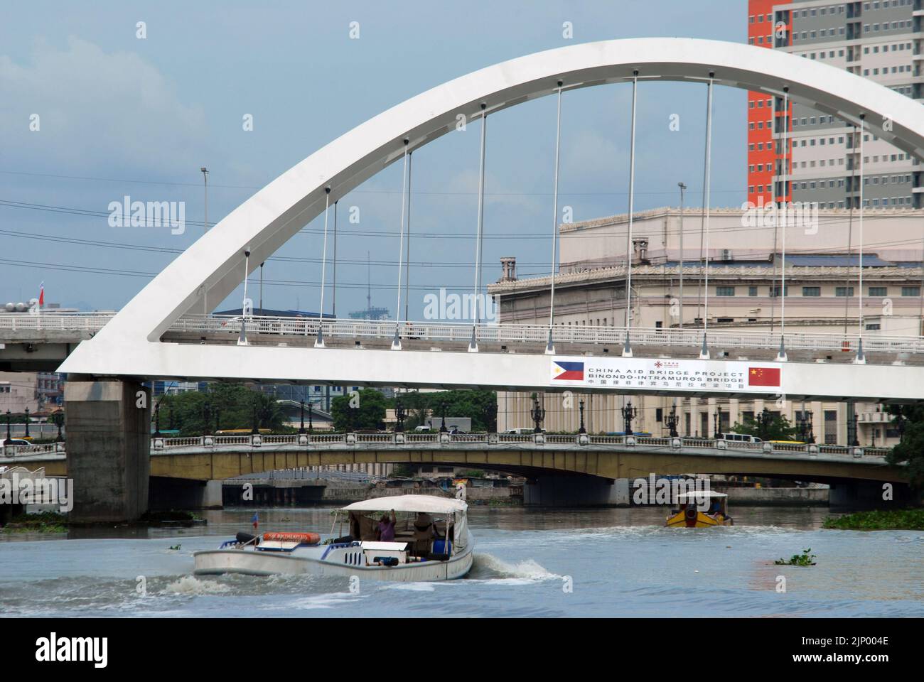 The Binondo-Intramuros Bridge, Pasig River, Manila, Philippines Stock ...