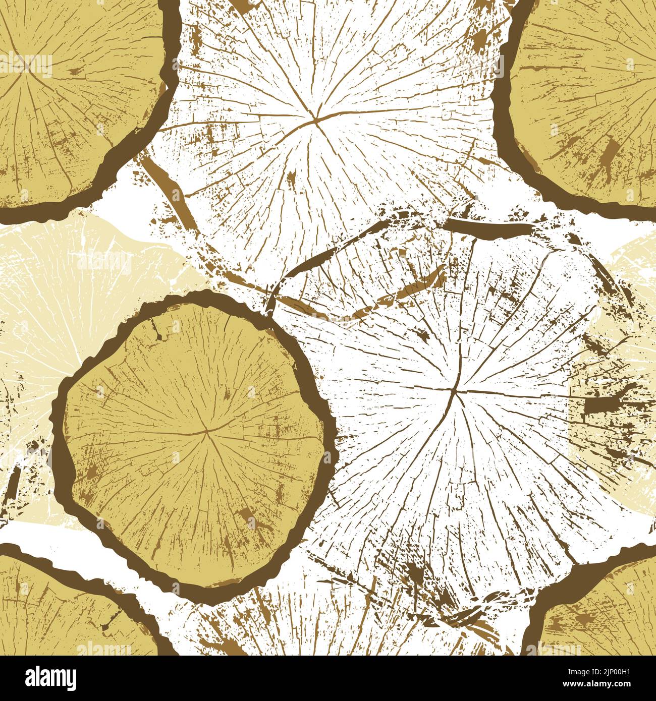 Saw cut tree seamless pattern. Vector illustration Stock Vector Image ...