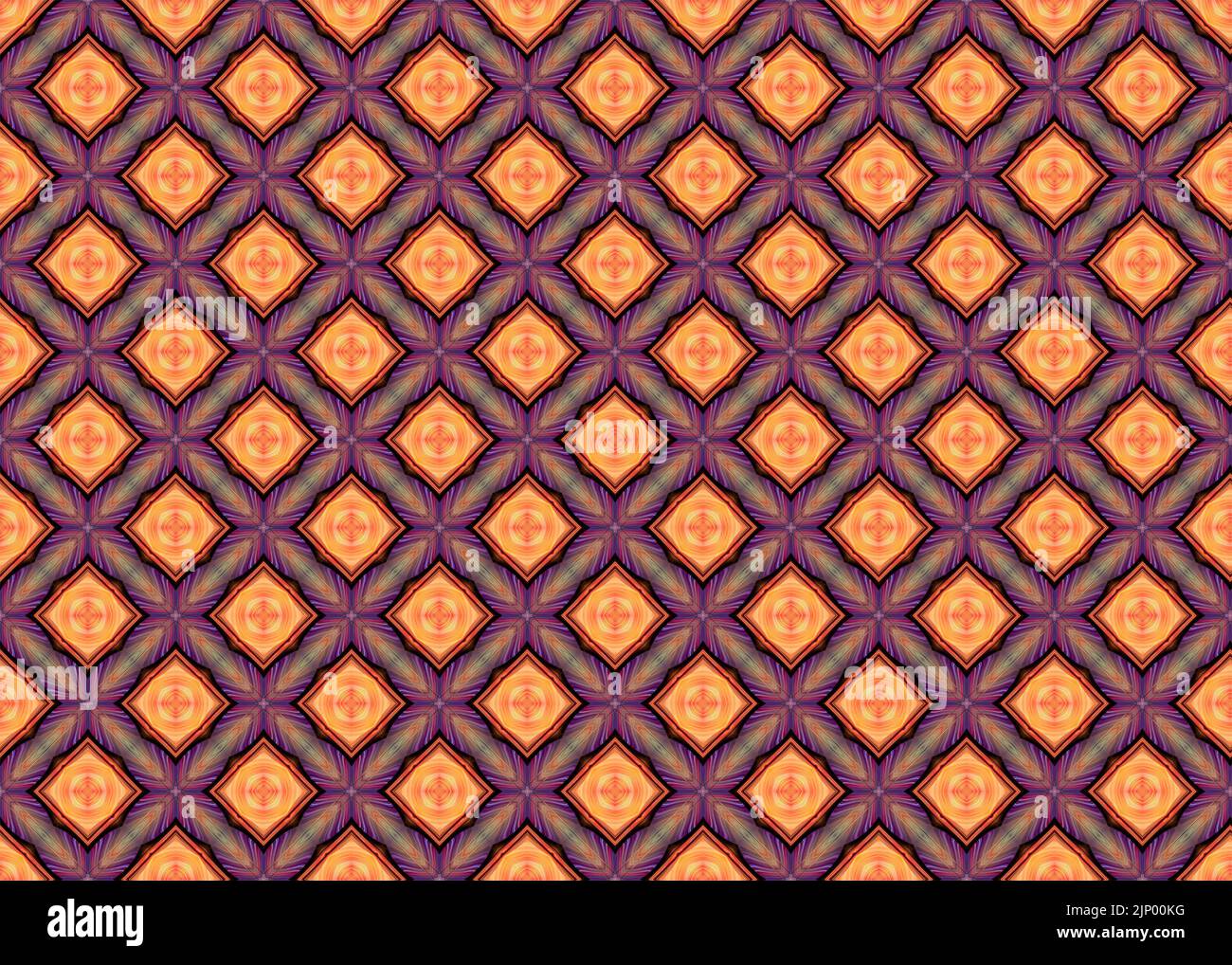 Seamless repeat pattern of shapes in orange and brown Stock Photo - Alamy