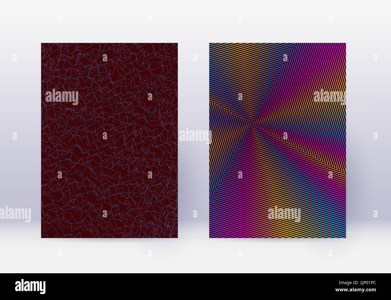 Cover design template set. Abstract lines modern brochure layout ...