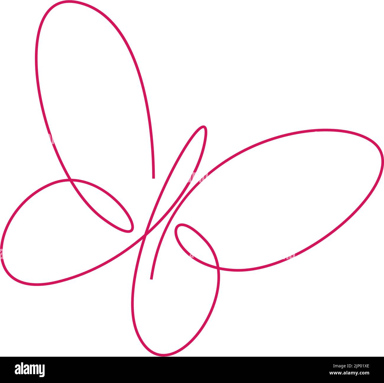 Butterfly line art image illustration template vector Stock Vector ...