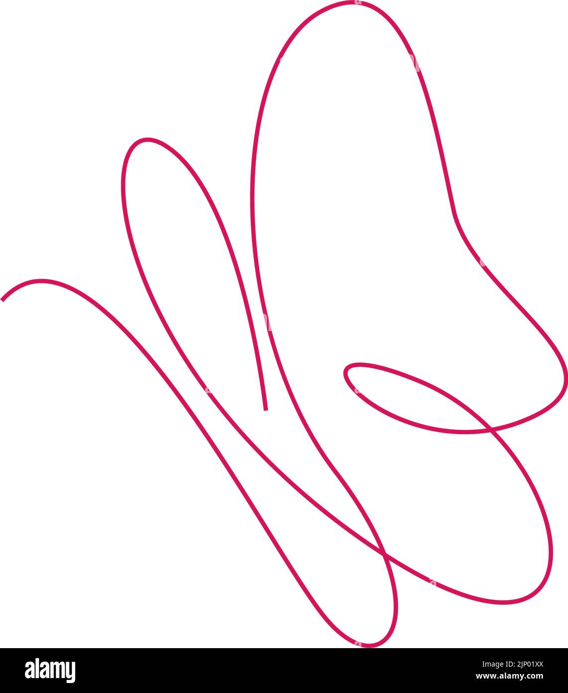 Butterfly drawn one line Cut Out Stock Images & Pictures - Alamy