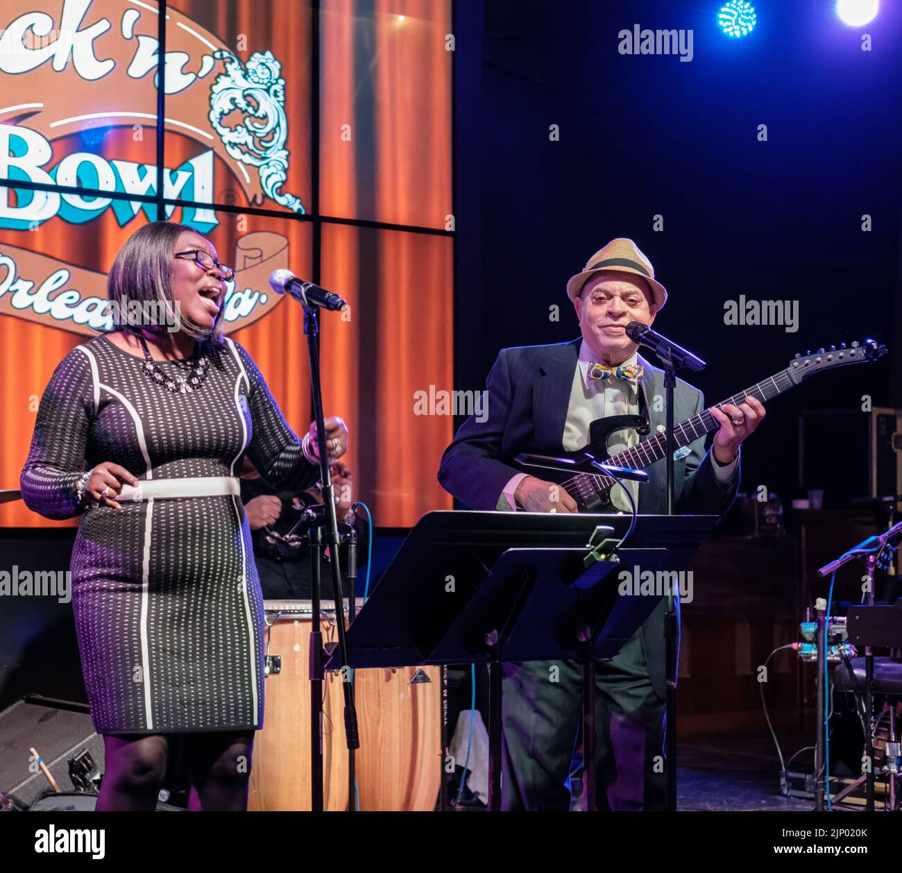 NEW ORLEANS, LA, USA - JANUARY 14, 2018: Deacon John and a background ...