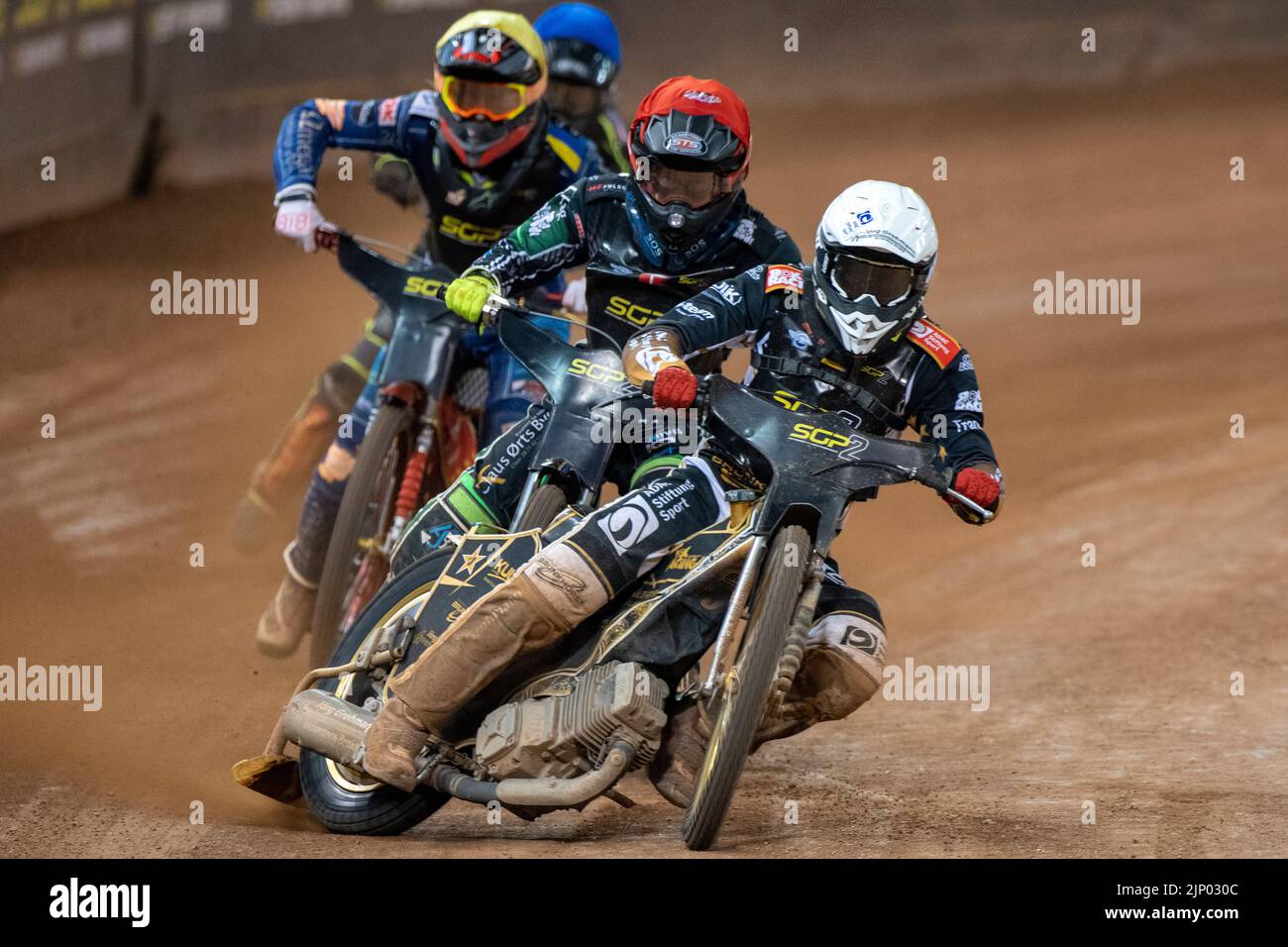 Norick Bloedorn of Germany (white), Jonas Knudsen of Denmark (red ...
