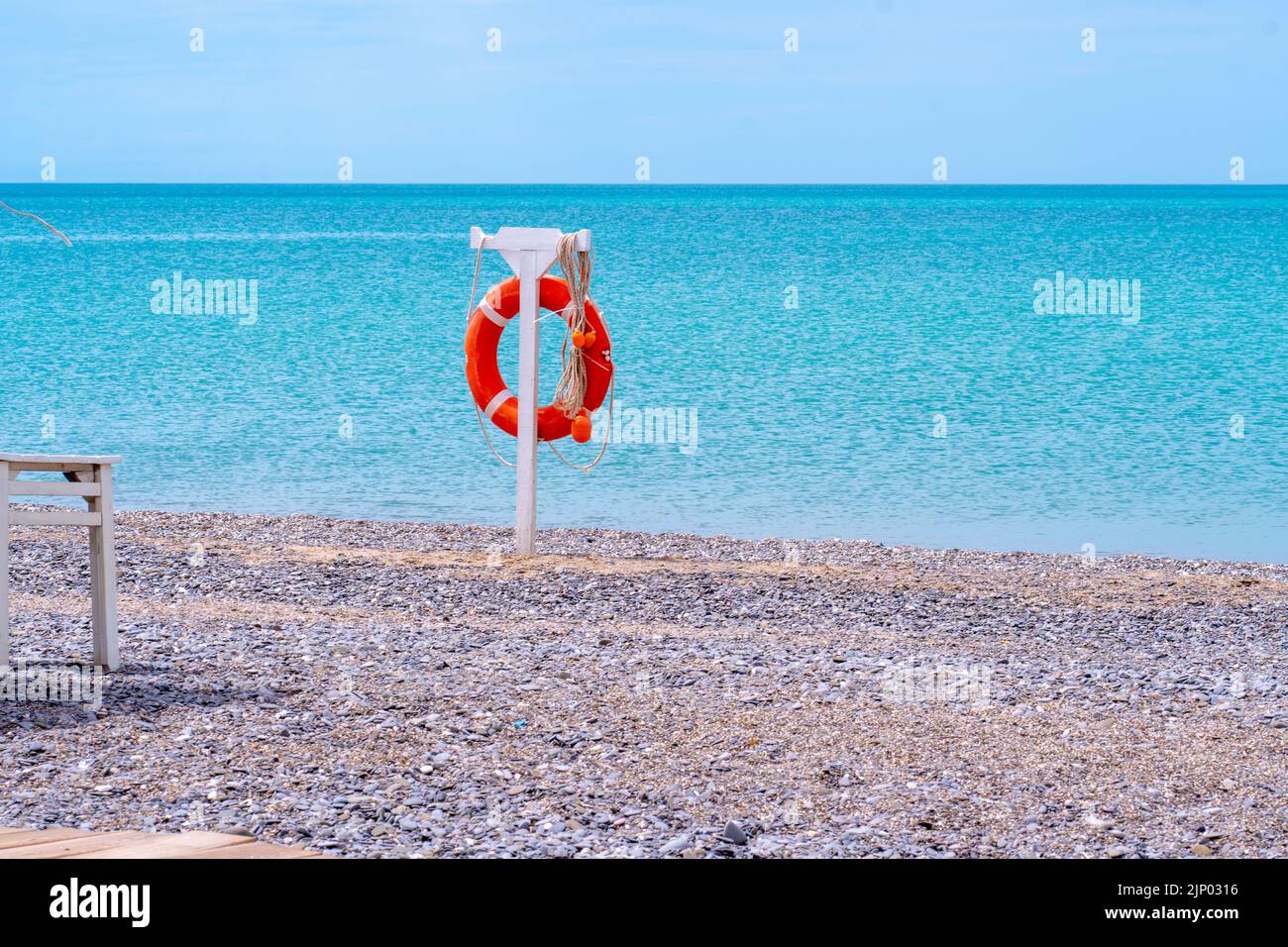 Life rescue drowning buoy ring water red ocean assistance help, concept ...