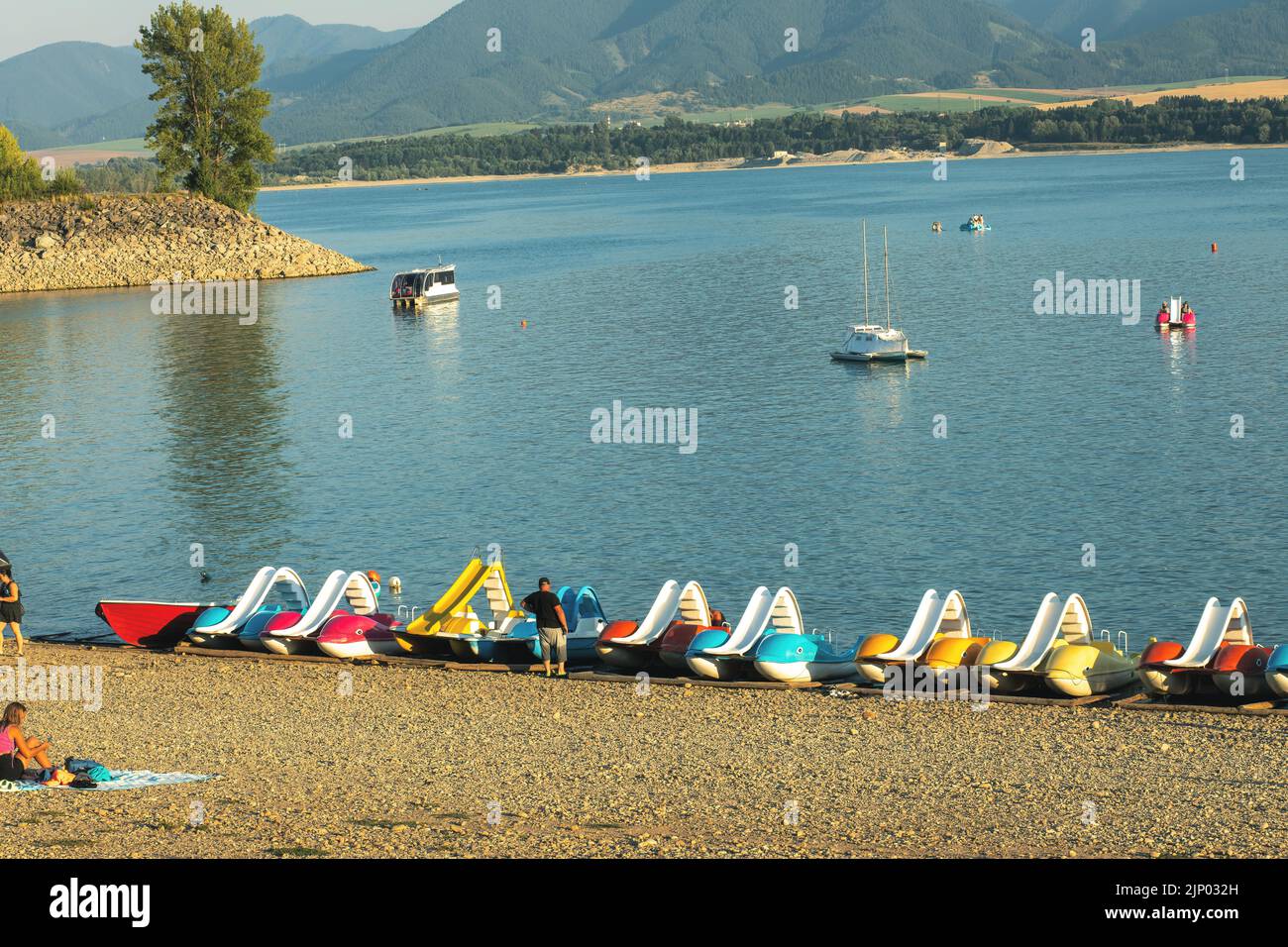 Boats on a beach o a sunny day.Summer season. High quality photo Stock ...