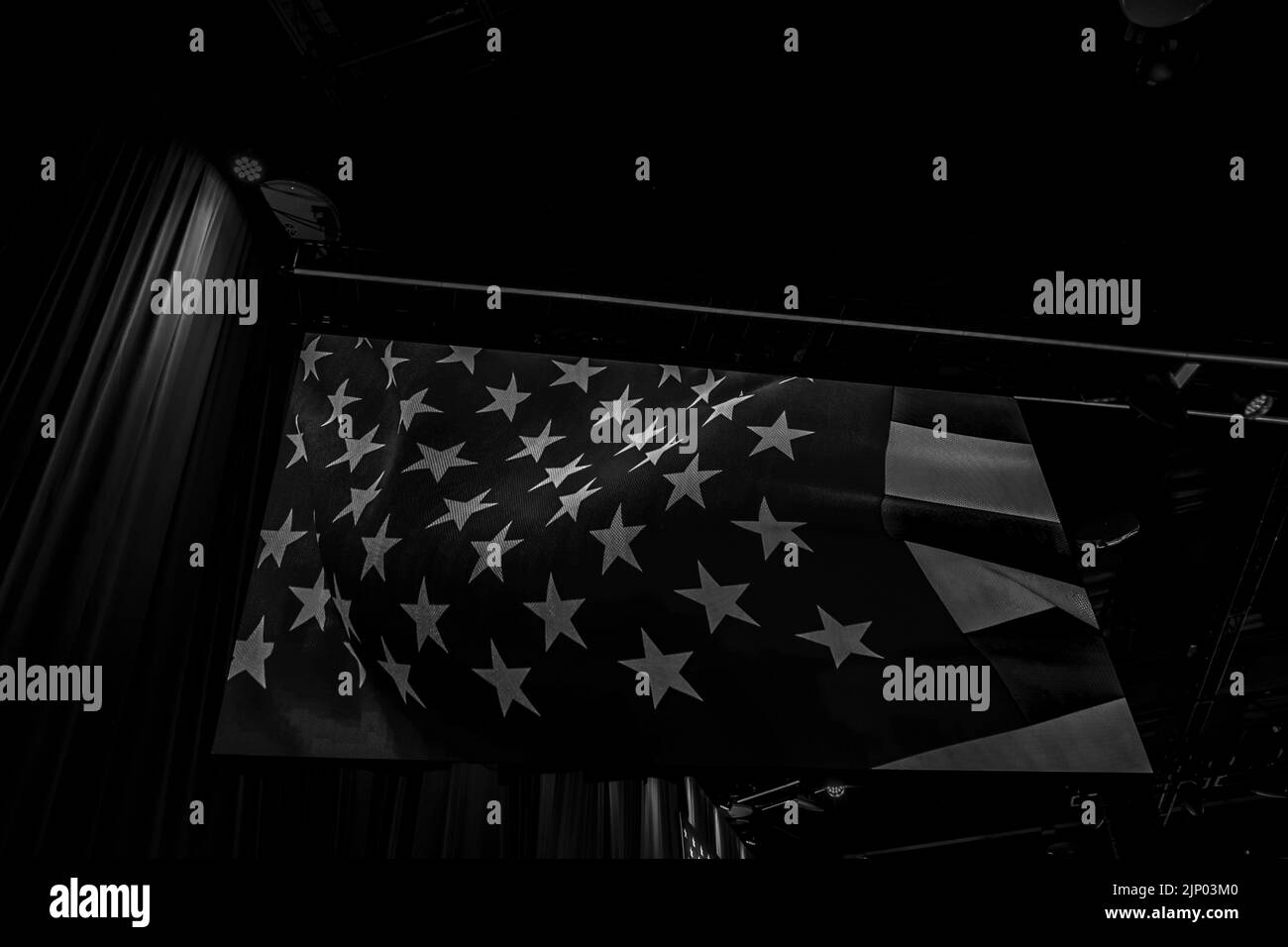 American flag projection hi-res stock photography and images - Alamy