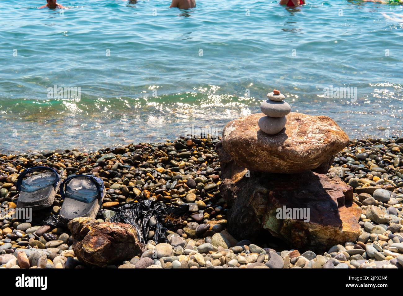 Pyramid background stones sandals slipper old mosaic gravel black ...