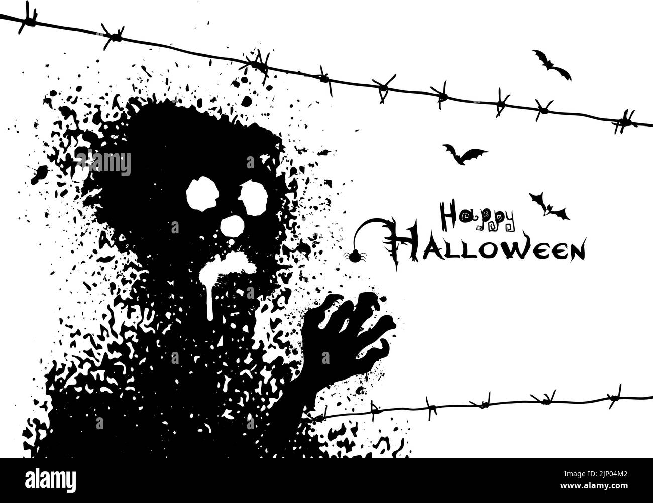 Monster mouth creepy scary Black and White Stock Photos & Images - Alamy