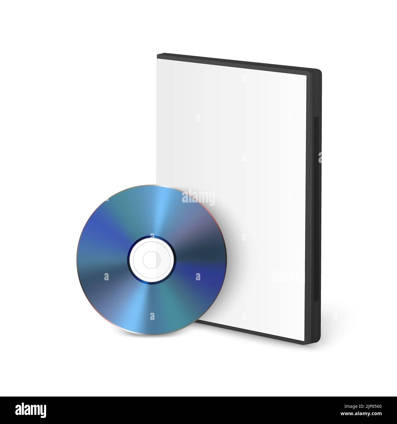 Vector 3d Realistic Blue CD, DVD with Case Isolated on White. CD Box ...