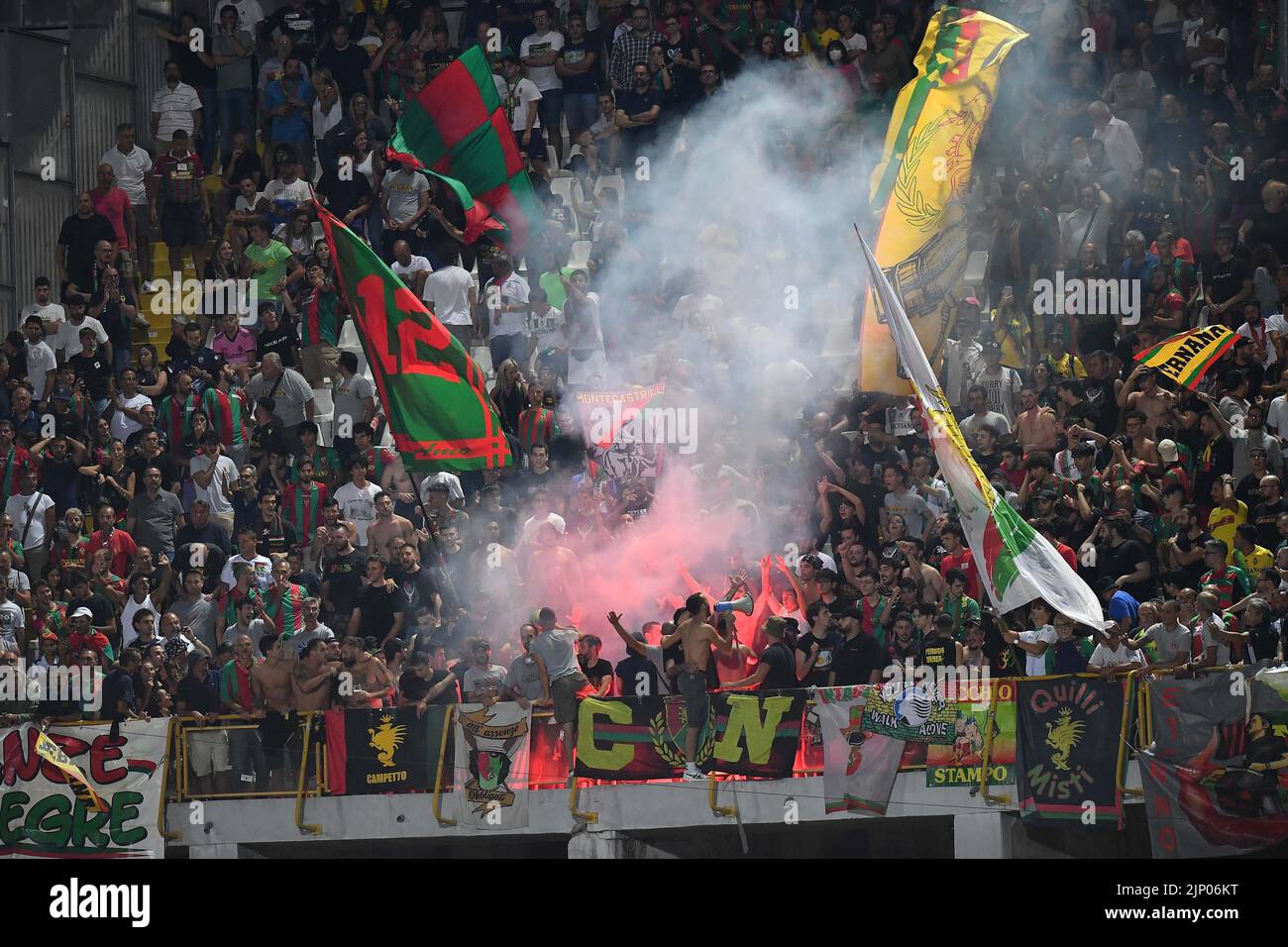 Cino e Lillo Del Luca stadium, Ascoli, Italy, August 14, 2022, Curva ...