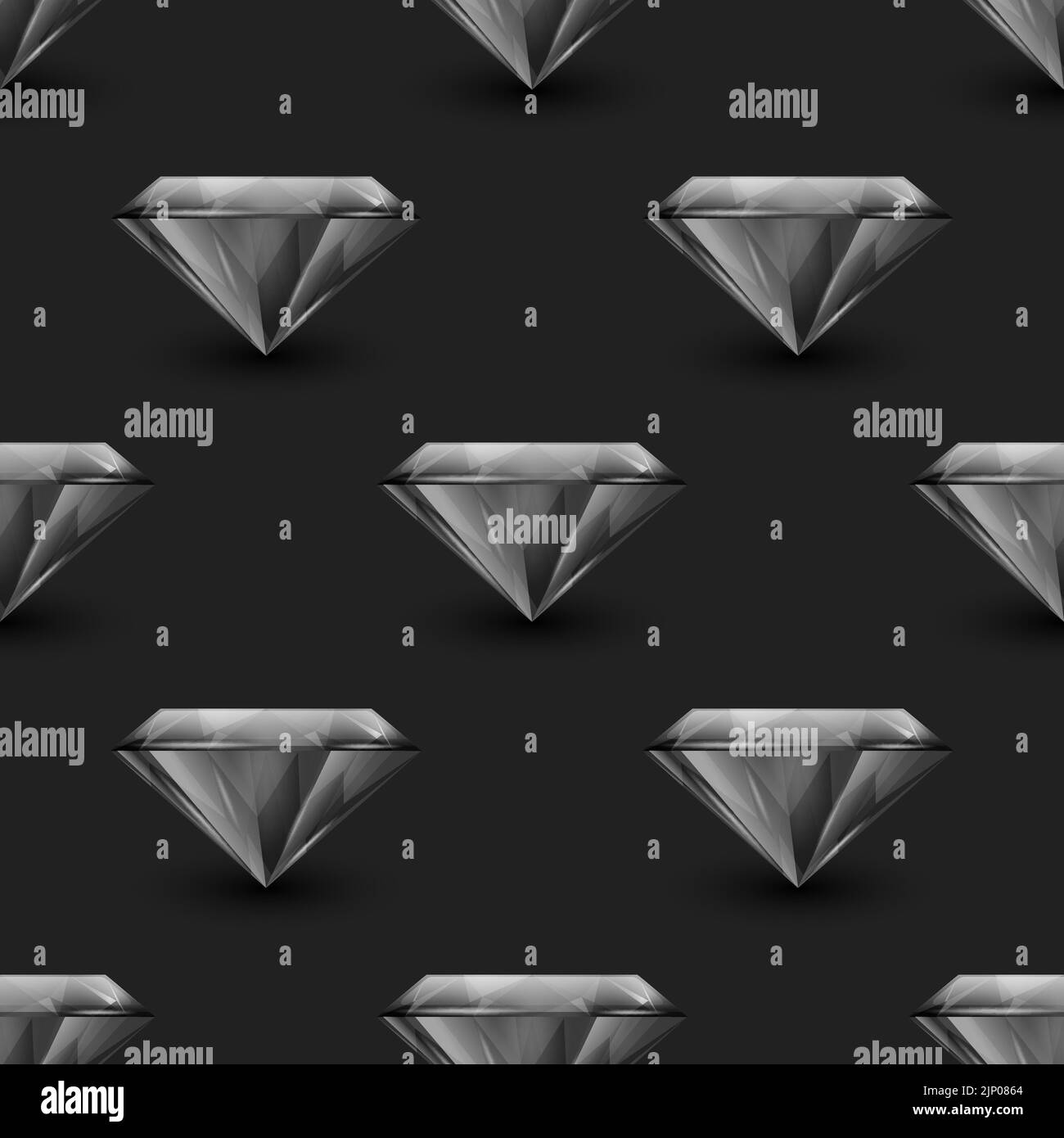 Vector Seamless Pattern with 3d Realistic Gemstone, Crystal ...