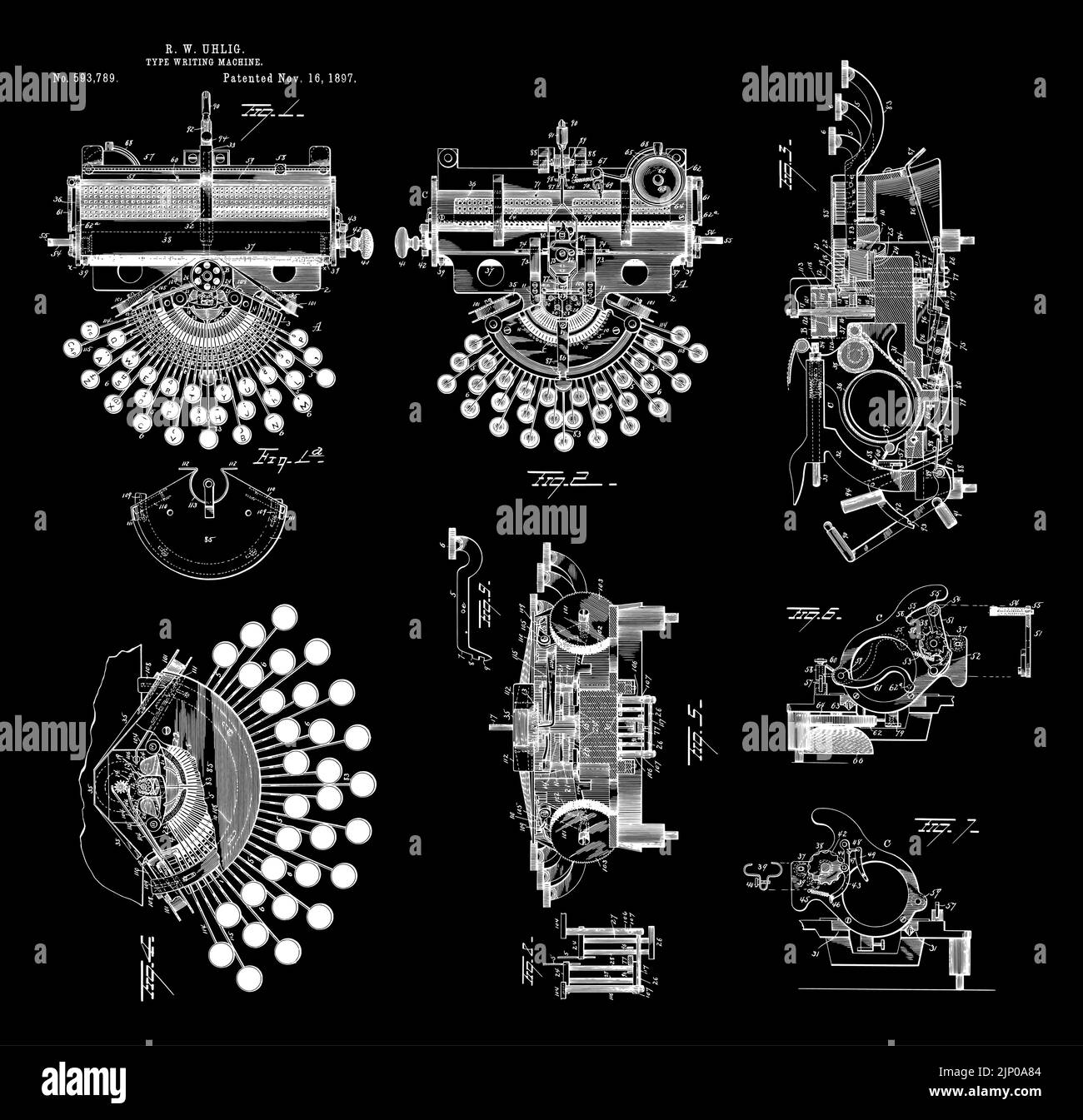 Vintage mechanical inventions Stock Vector Images - Alamy
