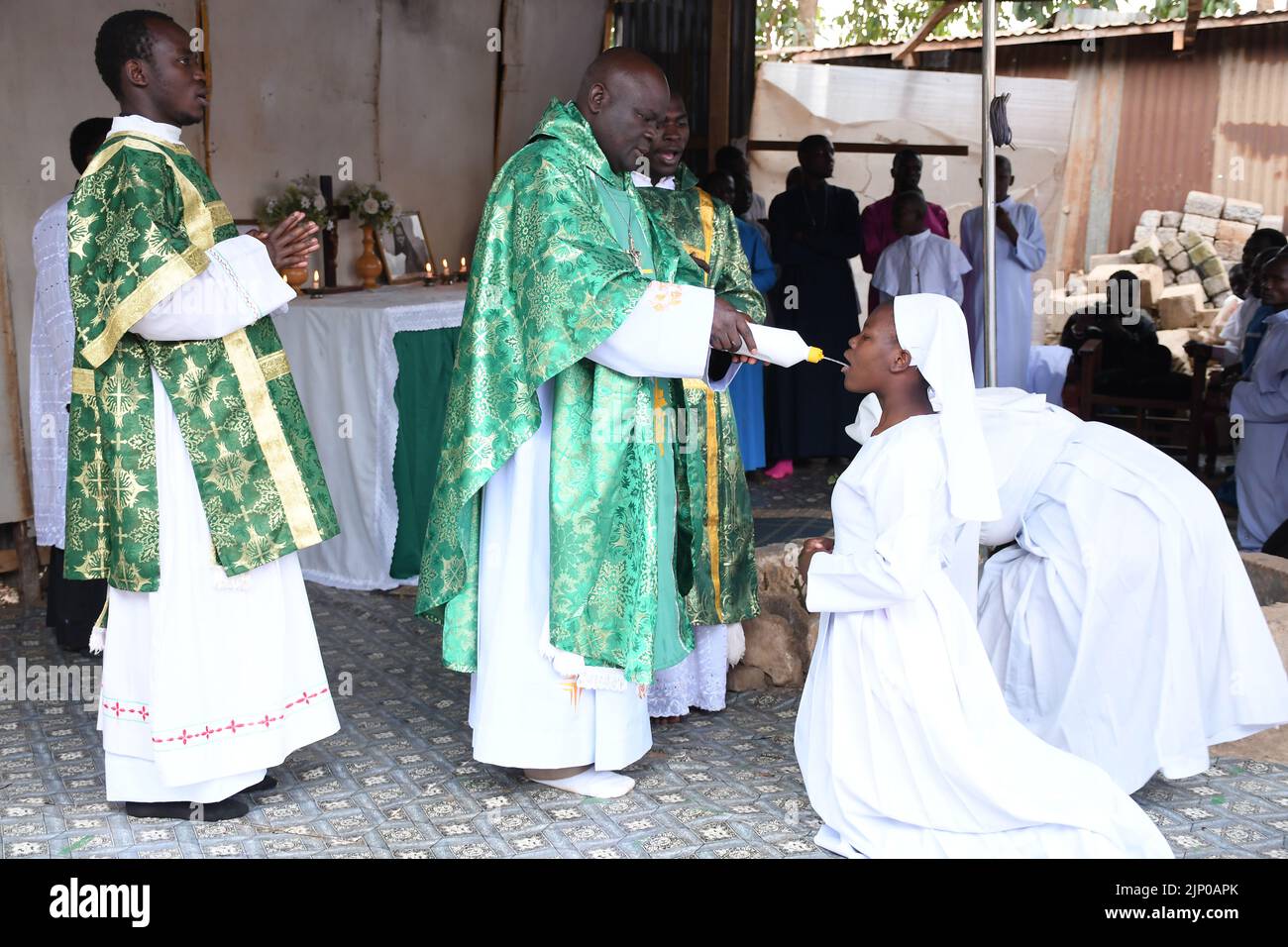 Faithful of Legio Maria, an African initiated church, Kibera attend a ...