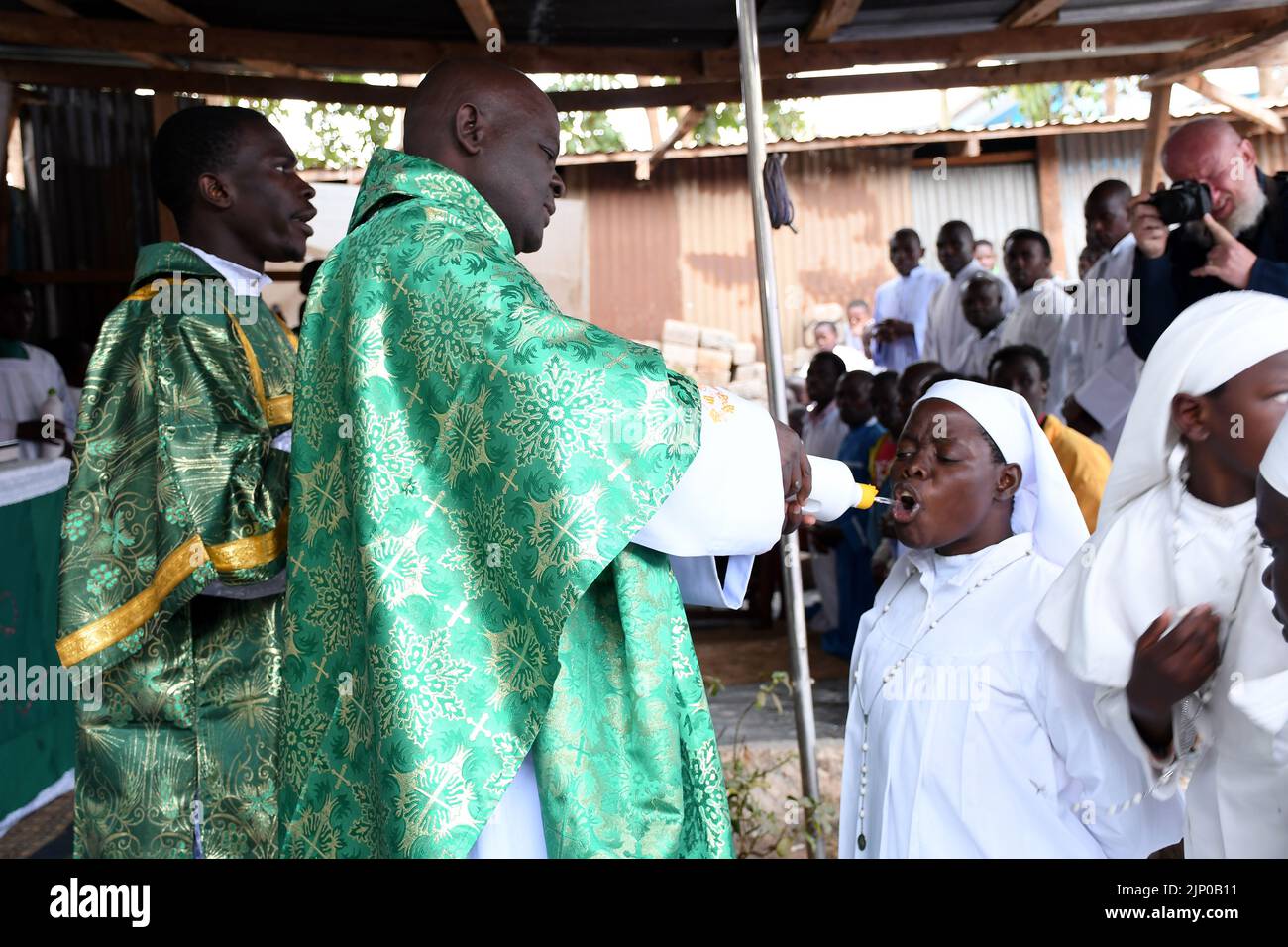 Faithful of Legio Maria, an African initiated church, Kibera attend a ...