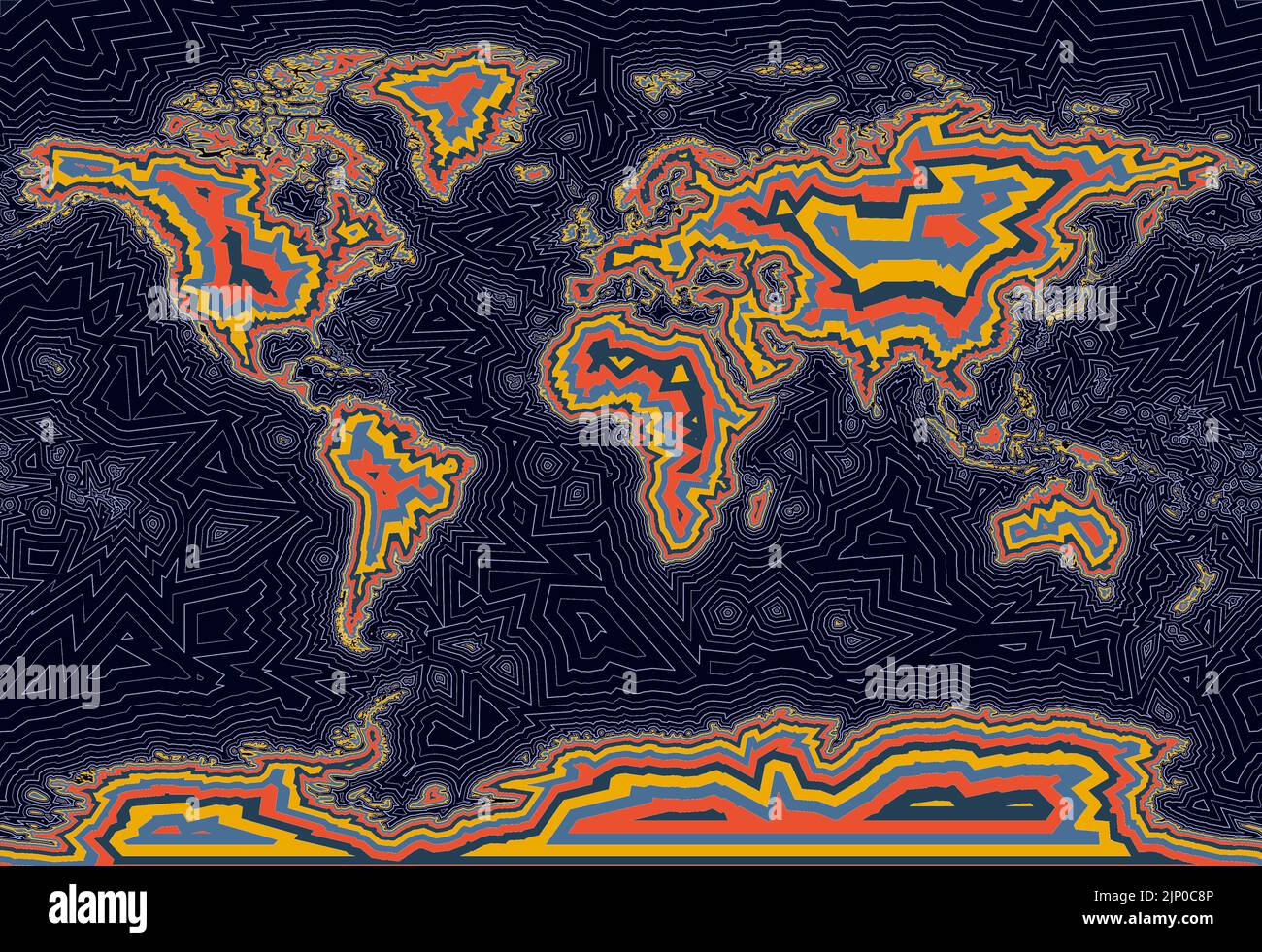 Vector world map concept art Stock Vector Image & Art - Alamy